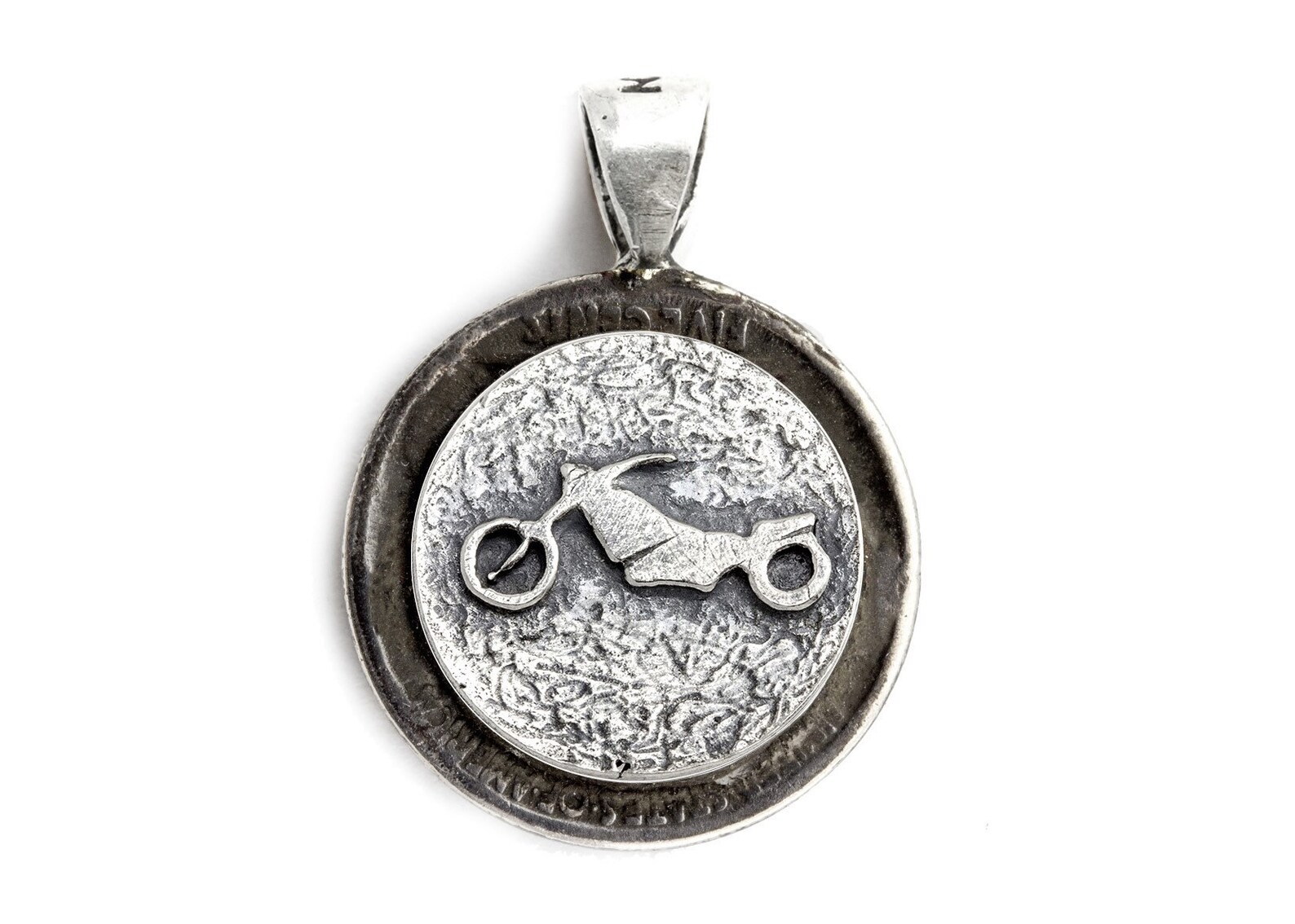 Sterling Silver Motorcycle Coin Pendant: Buffalo Nickel Medallion - Etsy