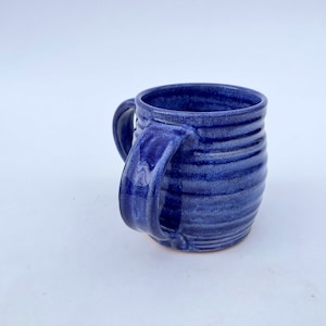 Ceramic Jewish Hand Washing Cup With 2 Handles, Blue Pottery Negel ...