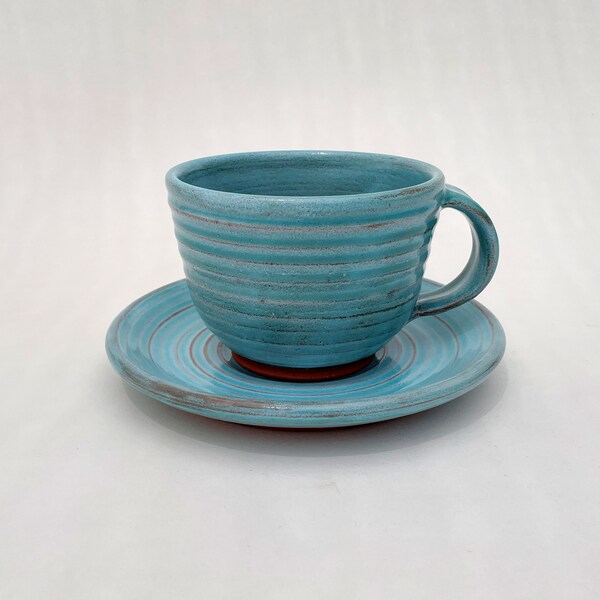 Turquoise Tea Cup - Etsy