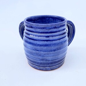 Ceramic Jewish Hand Washing Cup With 2 Handles, Blue Pottery Negel ...