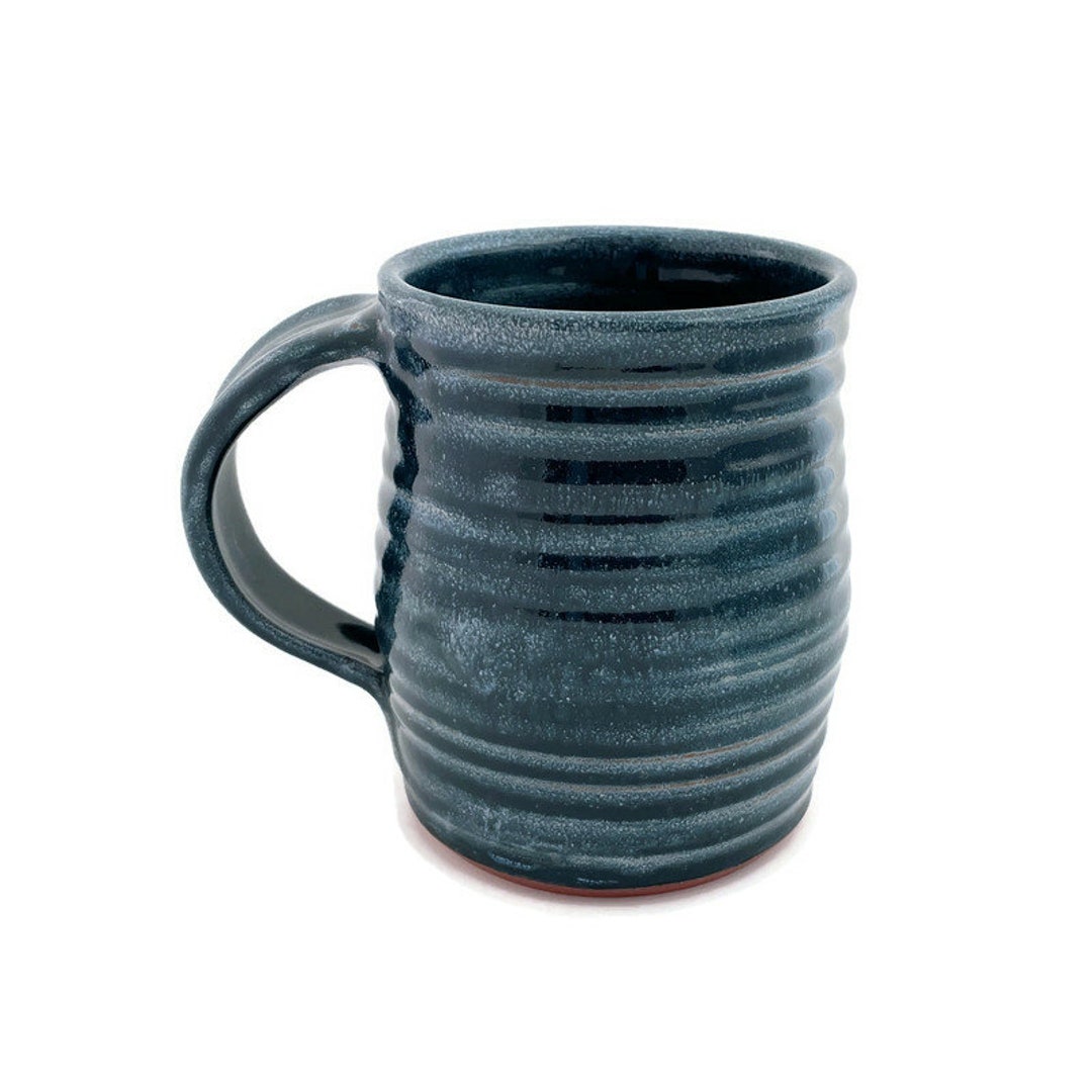 Large Teal Coffee Mug, Blue 22 Ounce, Big Handmade Pottery Mug ...