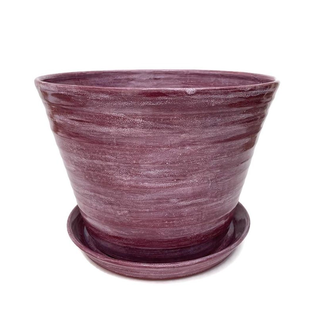 Large Ceramic Planter, Mulberry, Purple Handmade Indoor/outdoor ...
