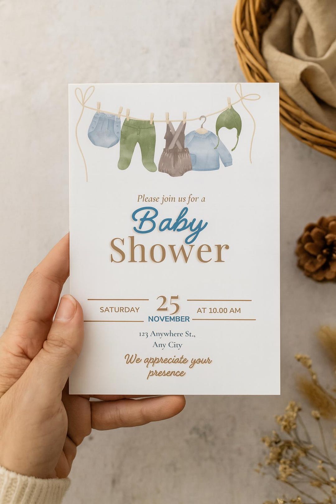 Welcome Baby Digital Cards, Editable Baby Arrival Cards, Printable ...