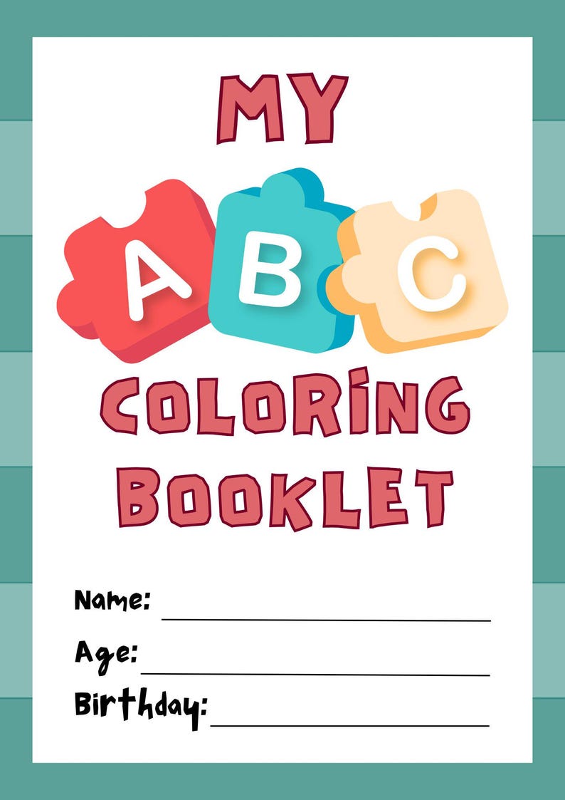 ABC Coloring Booklet Worksheet, Alphabet Coloring Pages for Kids, 53 ...