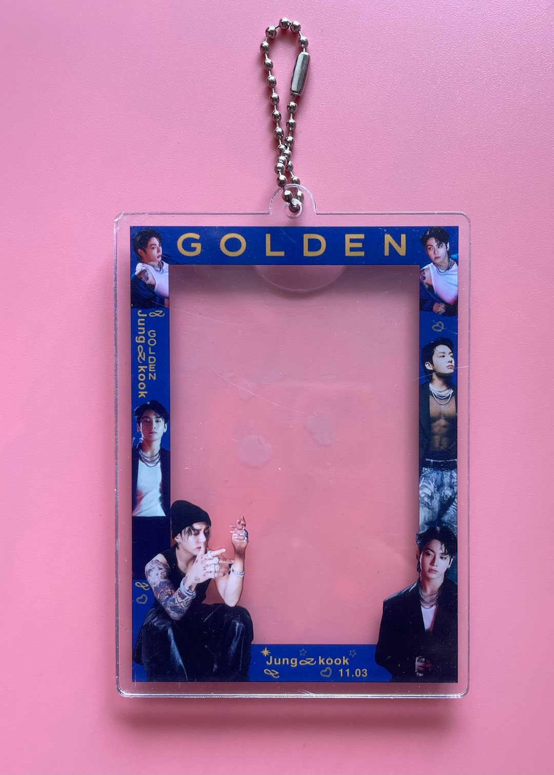 BTS Jungkook Acrylic Keychain Jungkook Photocard Case Holder Stand JK ...