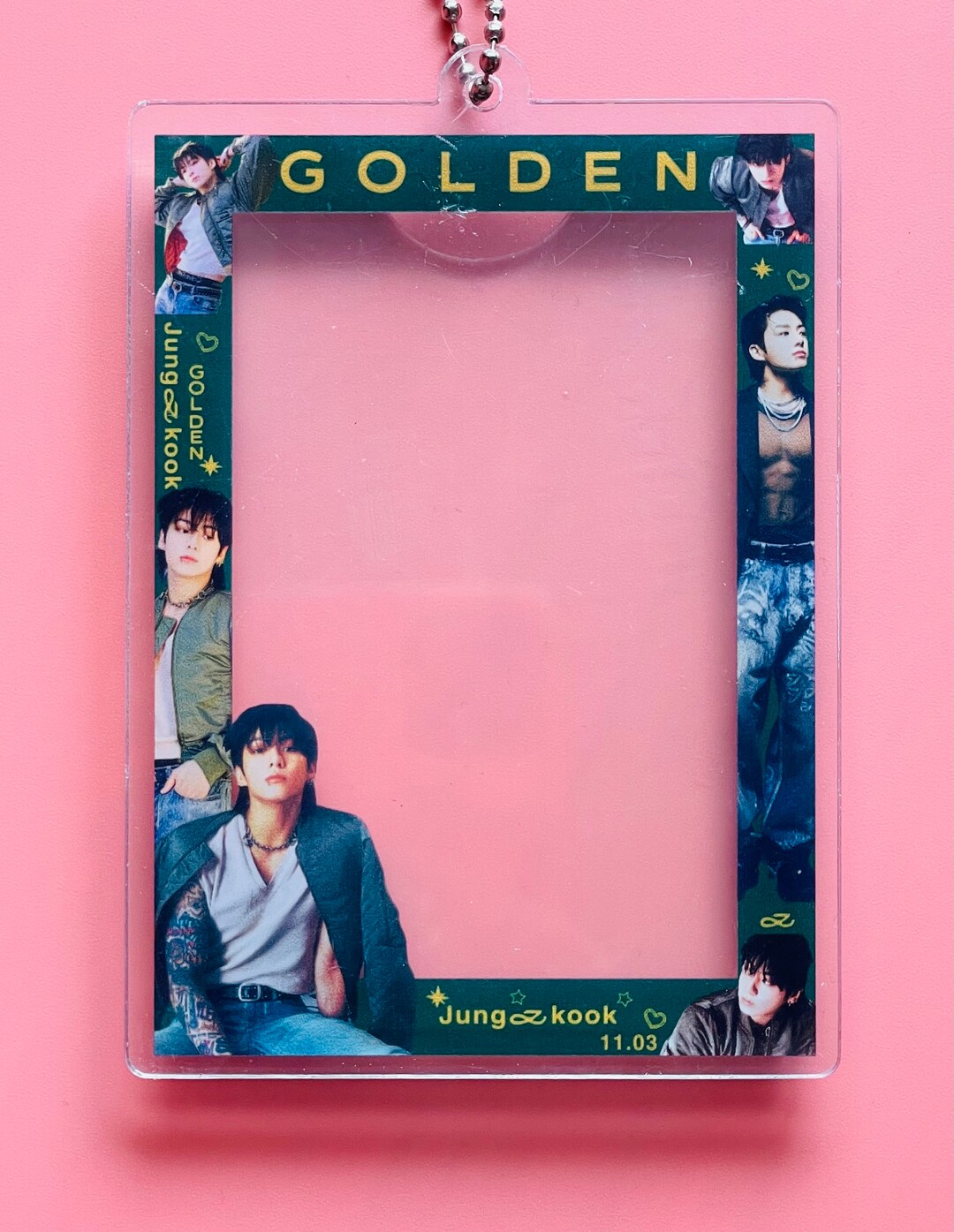 BTS Jungkook Acrylic Keychain Jungkook Photocard Case Holder Stand JK ...