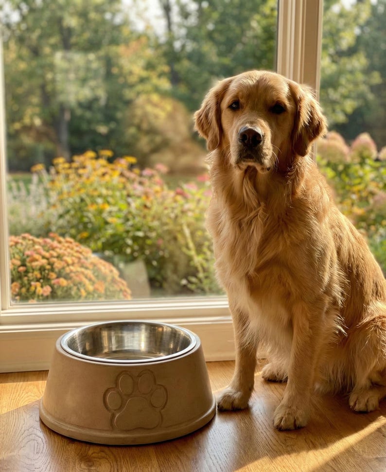 Custom Extra Large Concrete Dog Bowl Stand for Big Breeds - Etsy