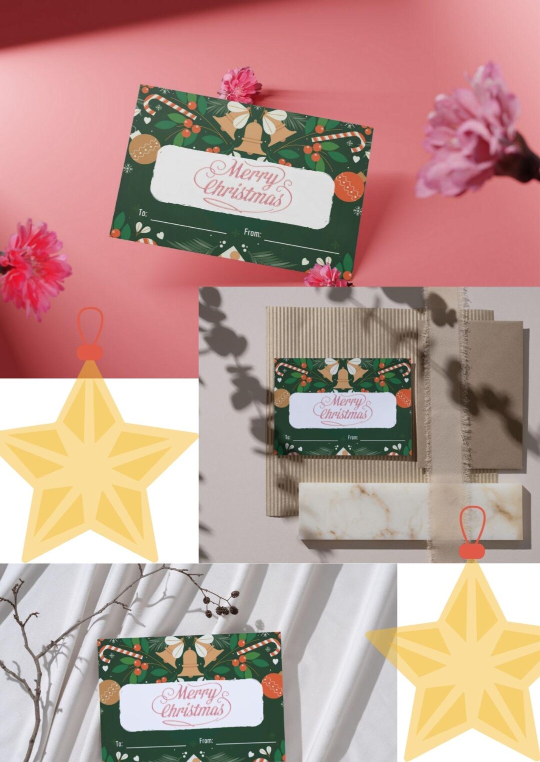 Christmas Gift Card Printable, Merry Christmas Gift Certificate ...