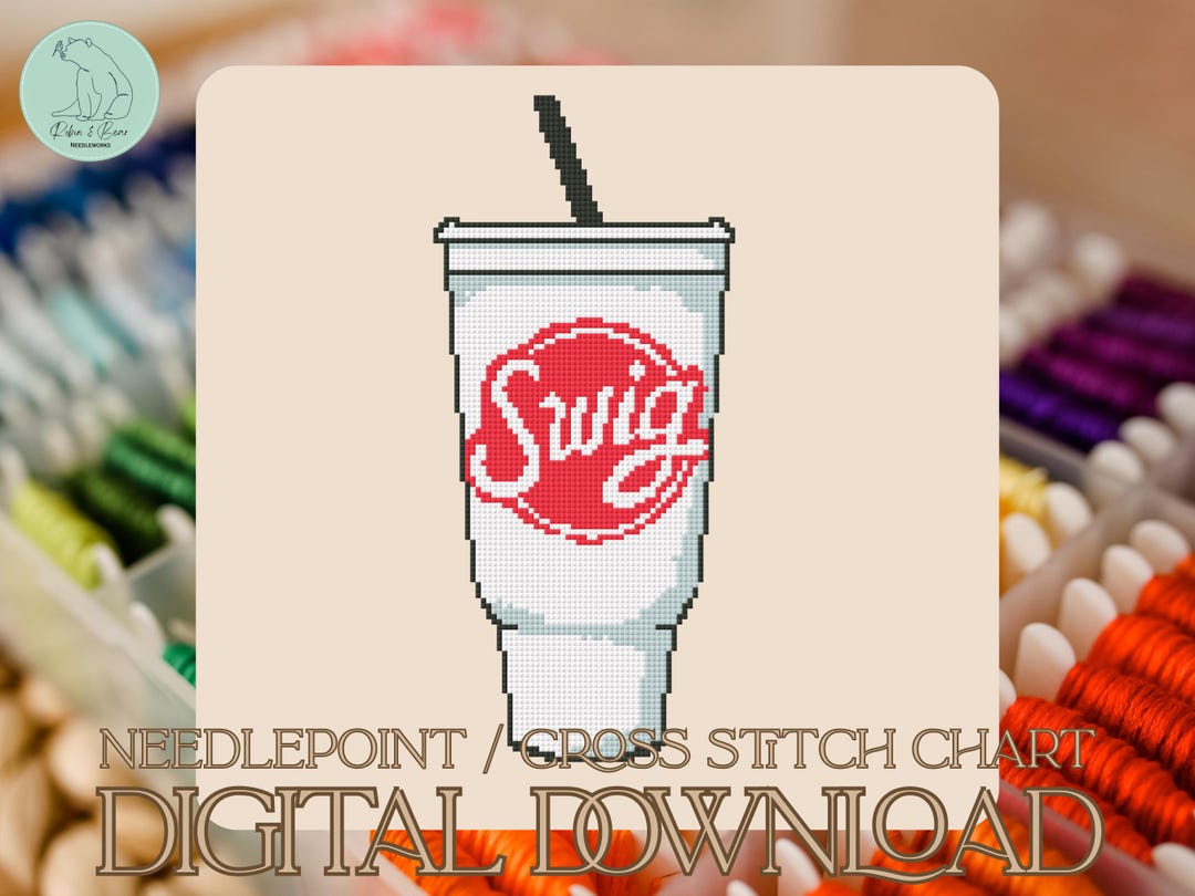 Swig Cup Needlepoint/cross Stitch Pattern -PDF (digital Download) - Etsy