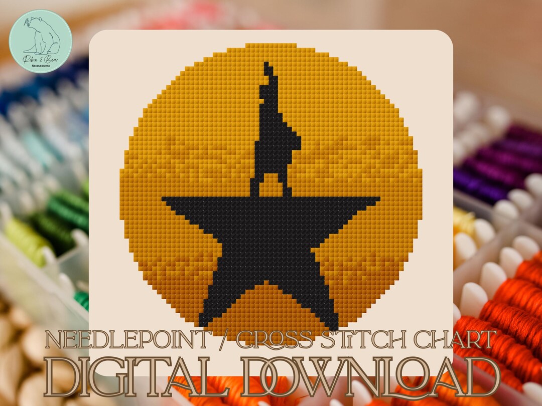 Hamilton Needlepoint/cross Stitch Pattern -PDF (digital Download) - Etsy