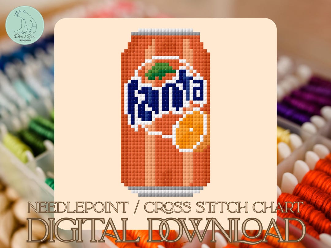 Fanta Needlepoint/cross Stitch Pattern -PDF (digital Download) - Etsy