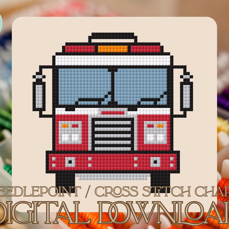 Fire Truck Needlepoint - Etsy