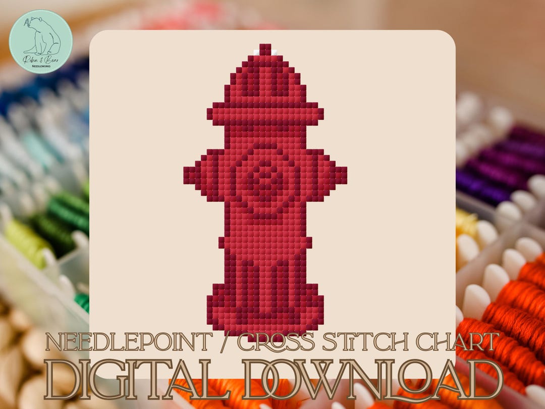 Fire Hydrant Needlepoint/cross Stitch Pattern -PDF (digital Download ...
