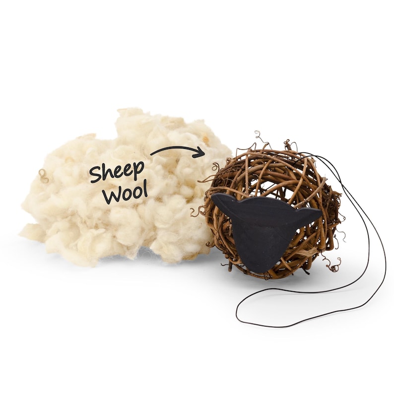Bird Nesting Ball - Sheep Wool Fiber Material for Birdsnest Building ...