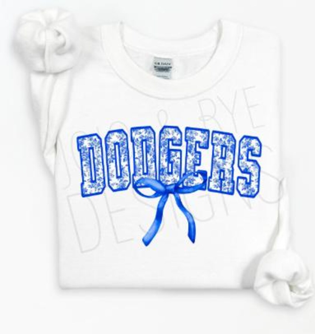 DODGERS Baseball Coquette Bow Lace PNG Digitial Download - Etsy