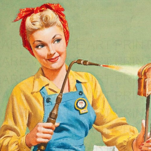 Vintage Retro Kitchen Art Pin-up Poster Grilled Cheese Toasted - Etsy