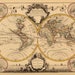1720 Old World Map Historic Antique Map Guillaume De L'isle Mappe Monde ...
