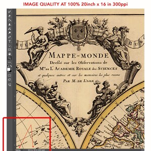 1720 Old World Map Historic Antique Map Guillaume De L'isle Mappe Monde ...