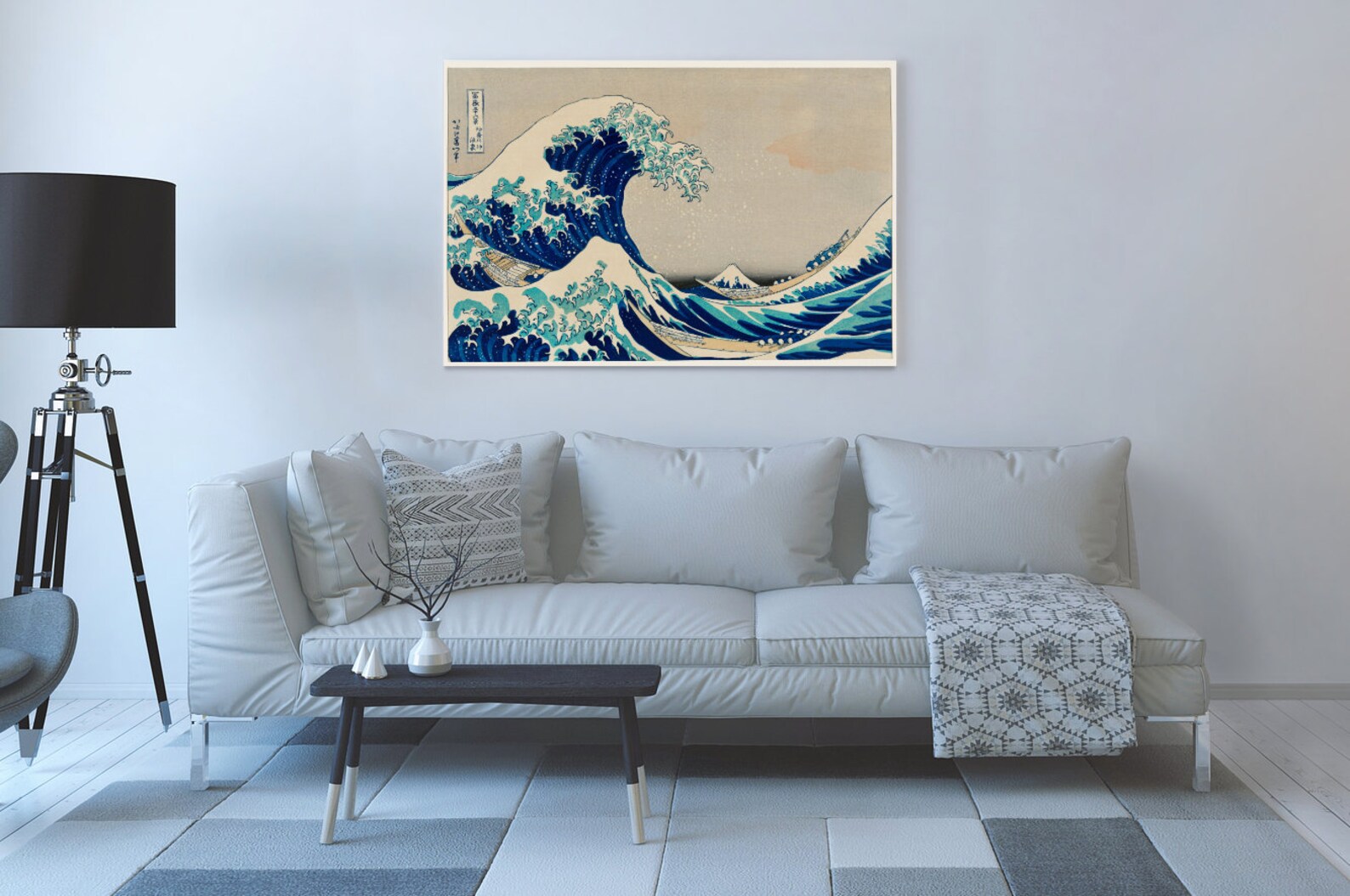 The Great Wave Katsushika Hokusai Traditional Japanese Ukyio-e Style ...