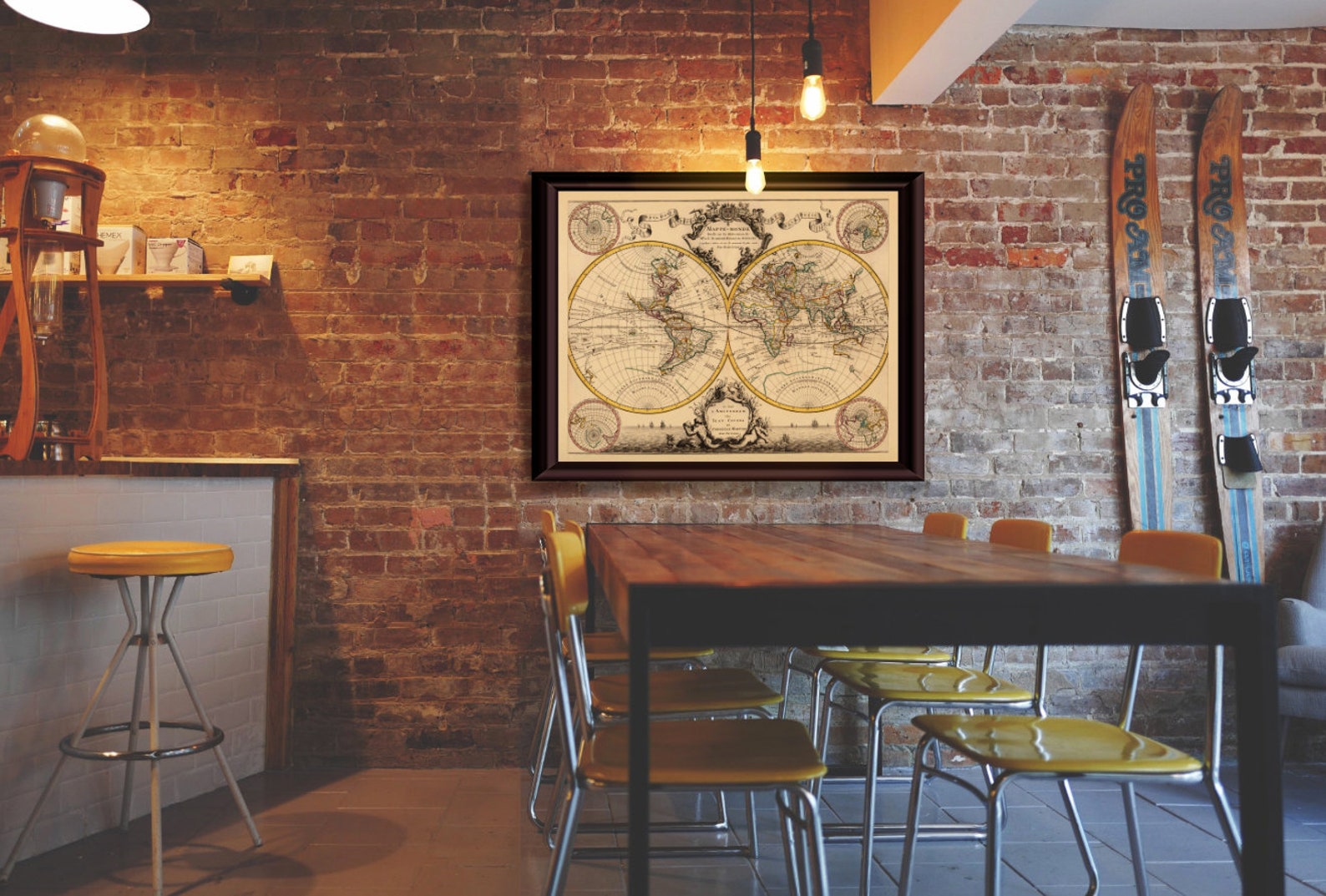 1720 Old World Map Historic Antique Map Guillaume De L'isle Mappe Monde ...