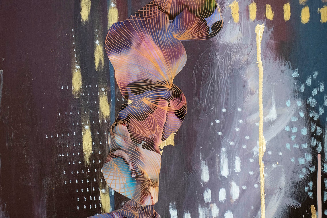 Invoke Original Abstract Mixed Media Collage Art Deep - Etsy UK