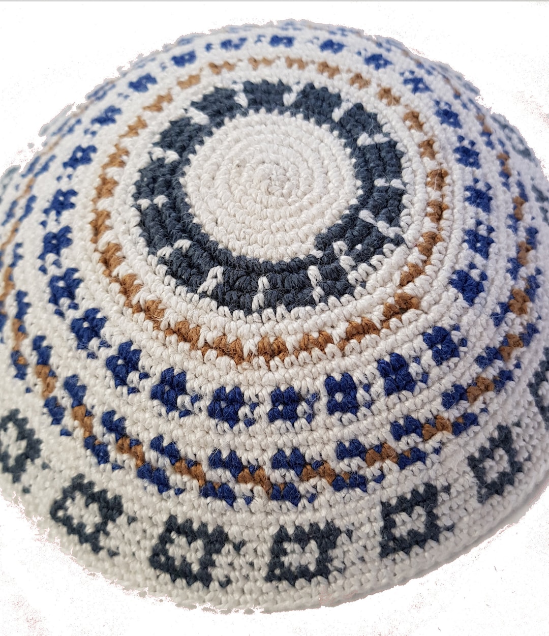 Kippah Jewish Kipa Hand Knit Kippot Vog 14cm Judaica Crochet Yarmulke ...