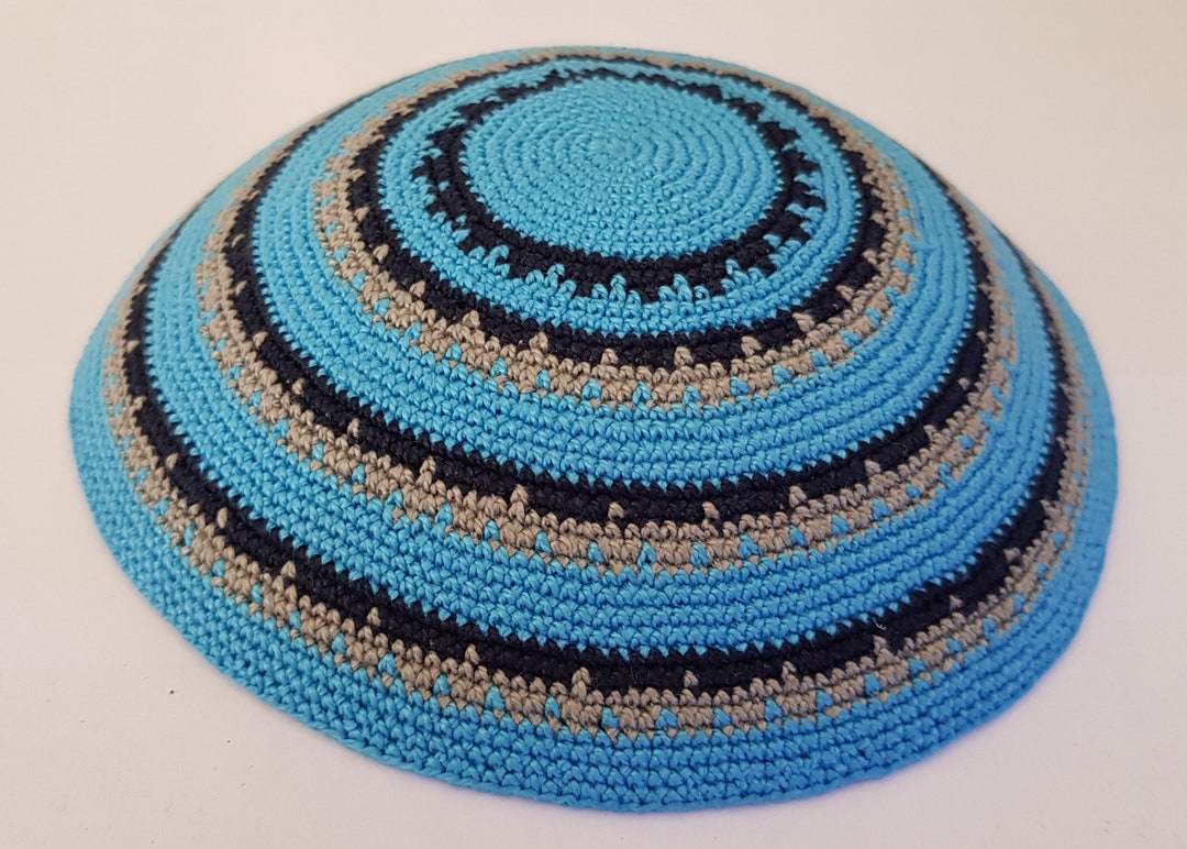 Kippah juive Kipa Main Tricot Kippot Vog 16cm Judaica Crochet Yarmulke ...