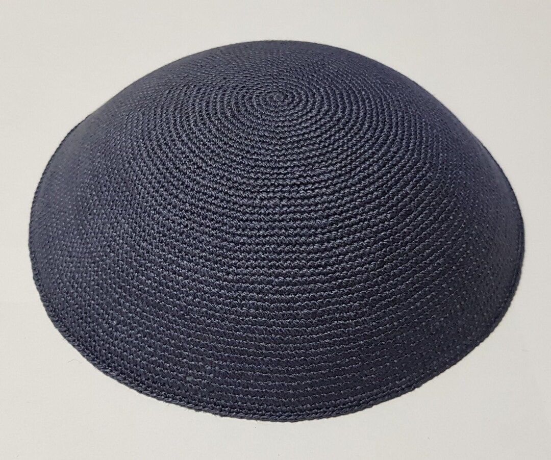 Crochet Kippah, Knit Yarmulke, 18cm Kippah Men, Handmade Yarmulke for ...