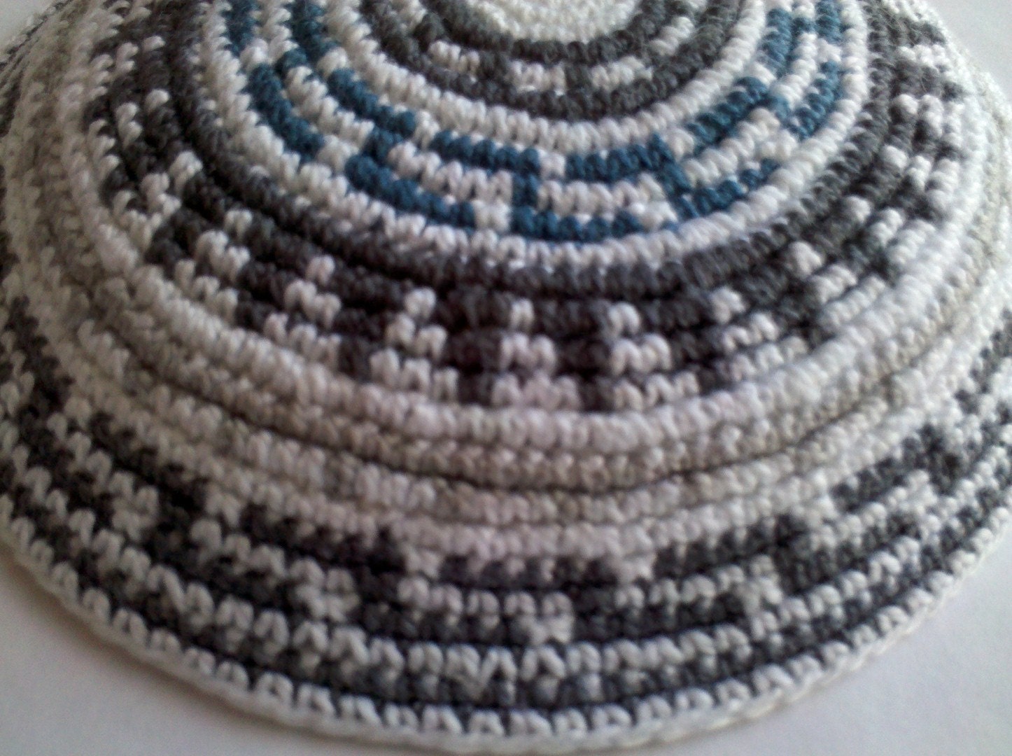Kippah Jewish Kipa Hand Knit Kippot Vog 12cm Judaica Crochet - Etsy