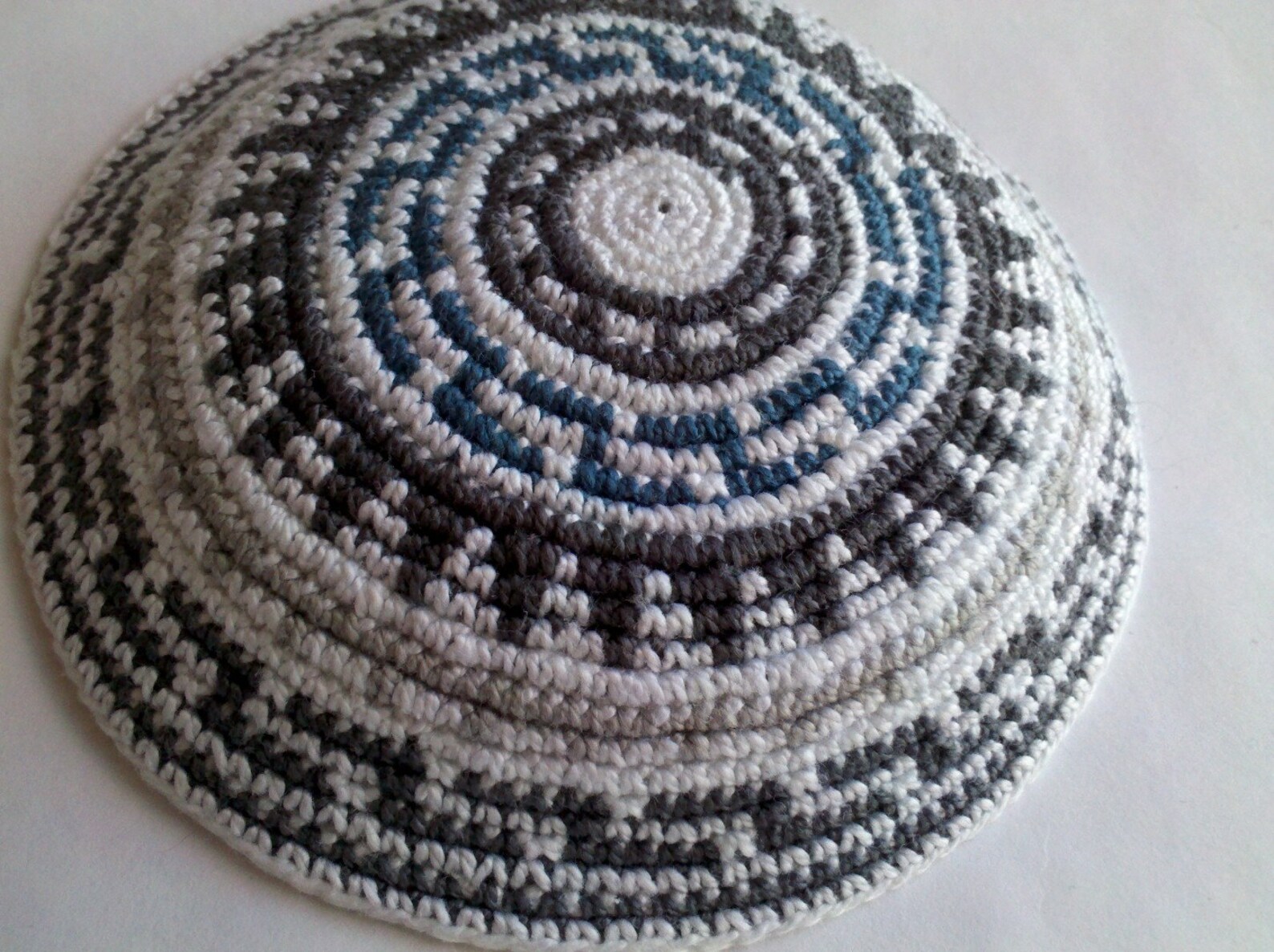 Kippah Jewish Kipa Hand Knit Kippot Vog 12cm Judaica Crochet - Etsy
