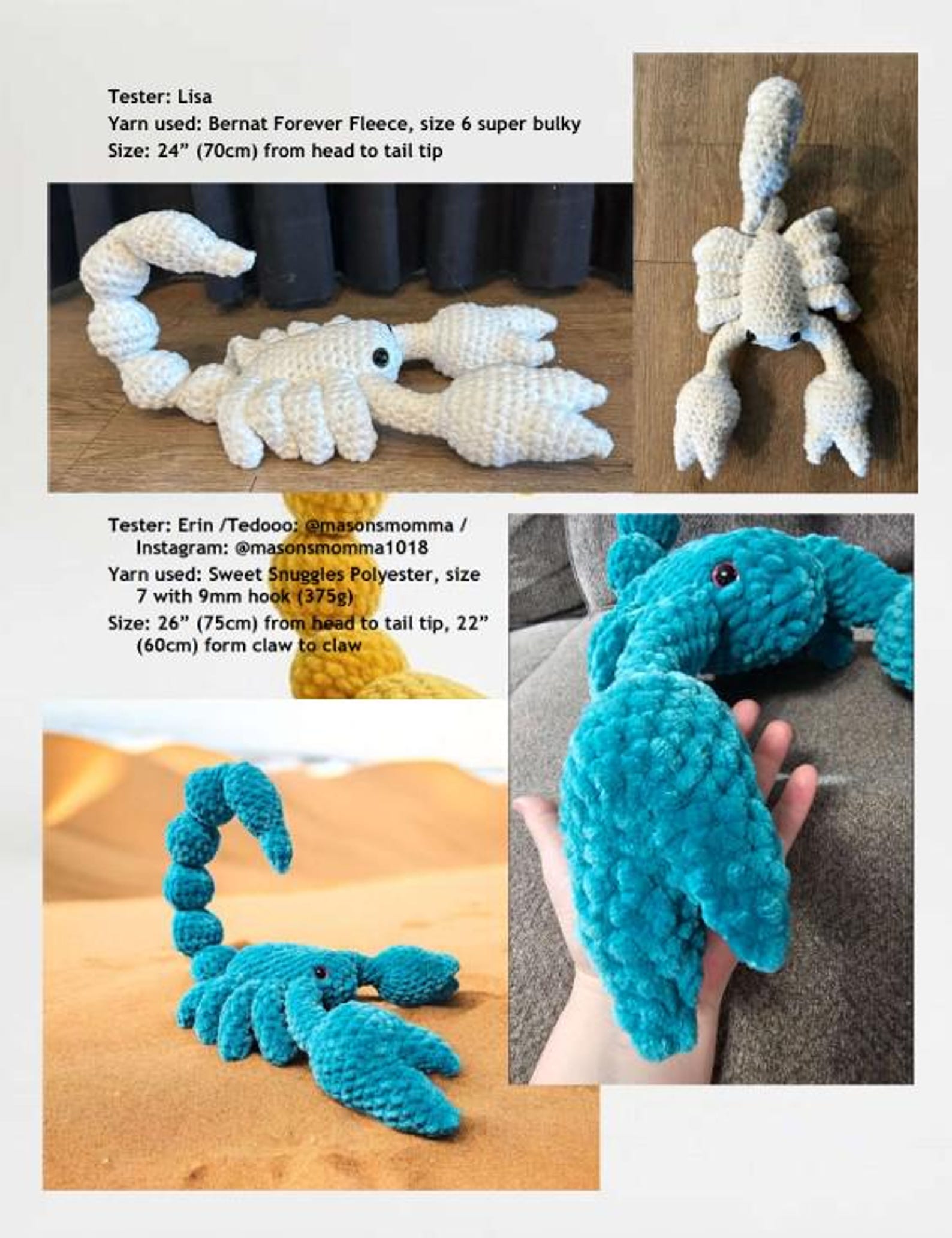 Scorpion Amigurumi Crochet Pattern – PDF Digital Download - Etsy