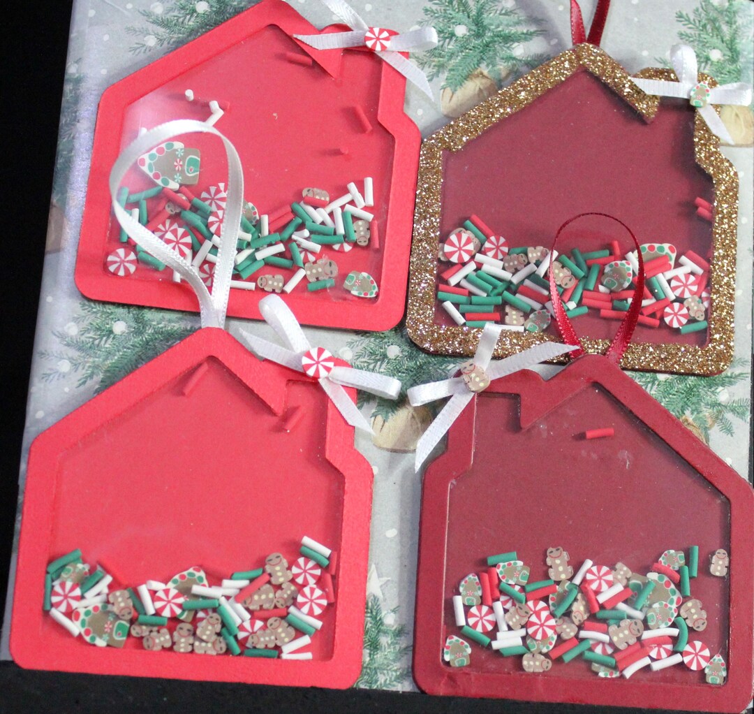Christmas House Shaker Gift Tags - Set of 4 - Etsy