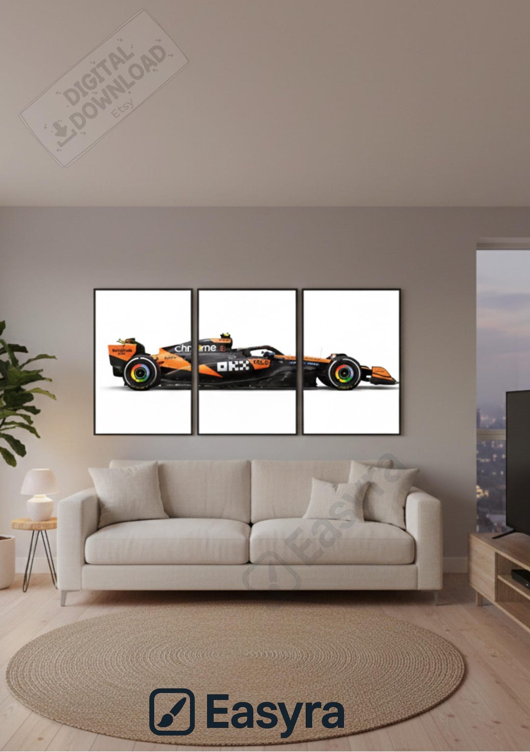 Mclarenformul 1 Racing Car Wall Art Set of 3 | Motorsport Poster Bundle ...