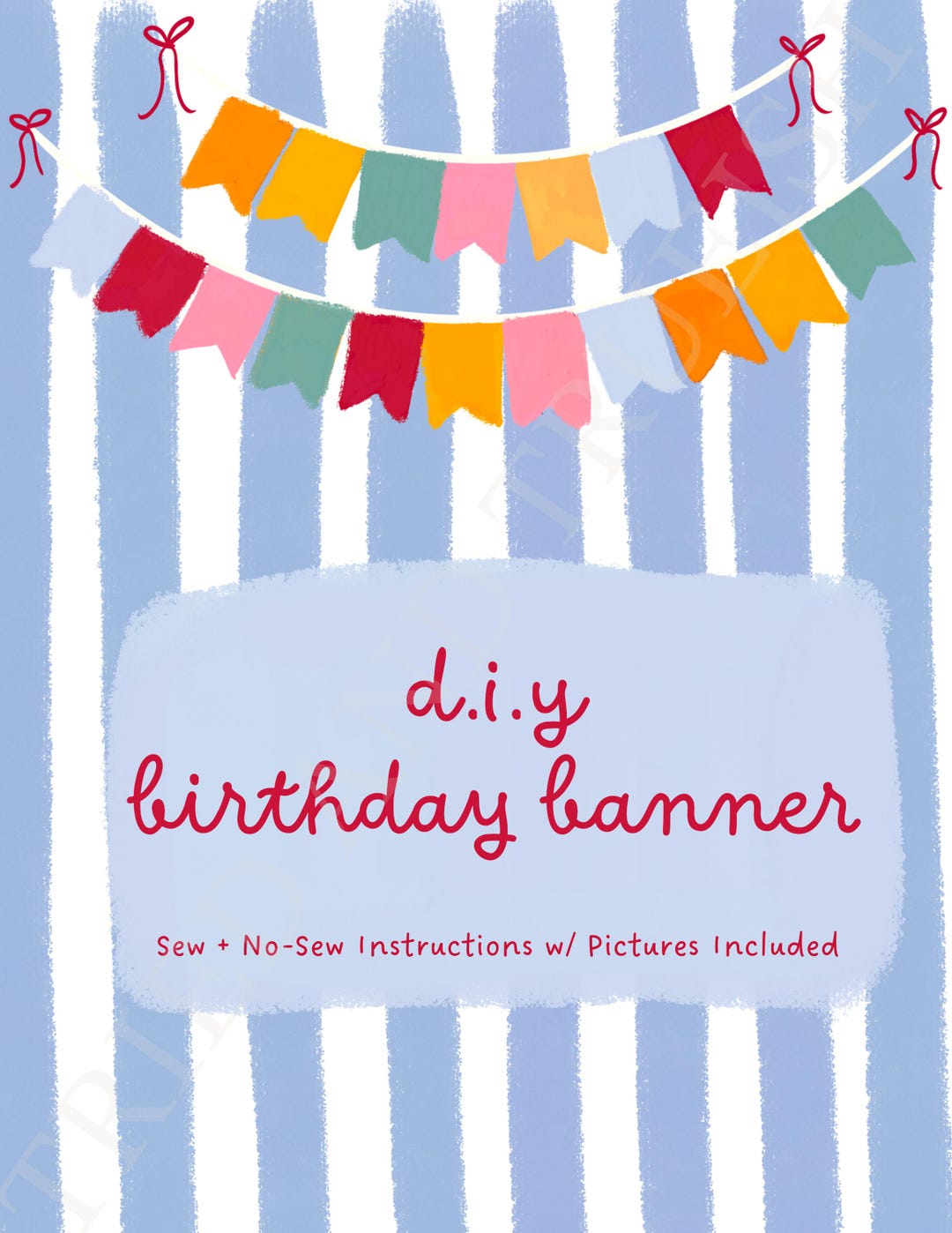 DIY Birthday Banner Digital Download -- Templates, Sew and No-sew ...