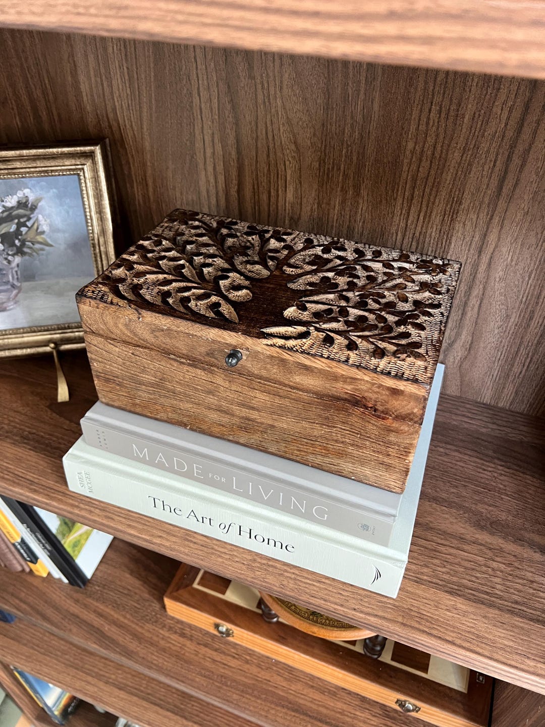 Hand-carved Tree of Life Wooden Box Vintage - Etsy