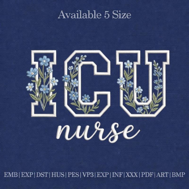 Nurse Stitched Letters - Etsy