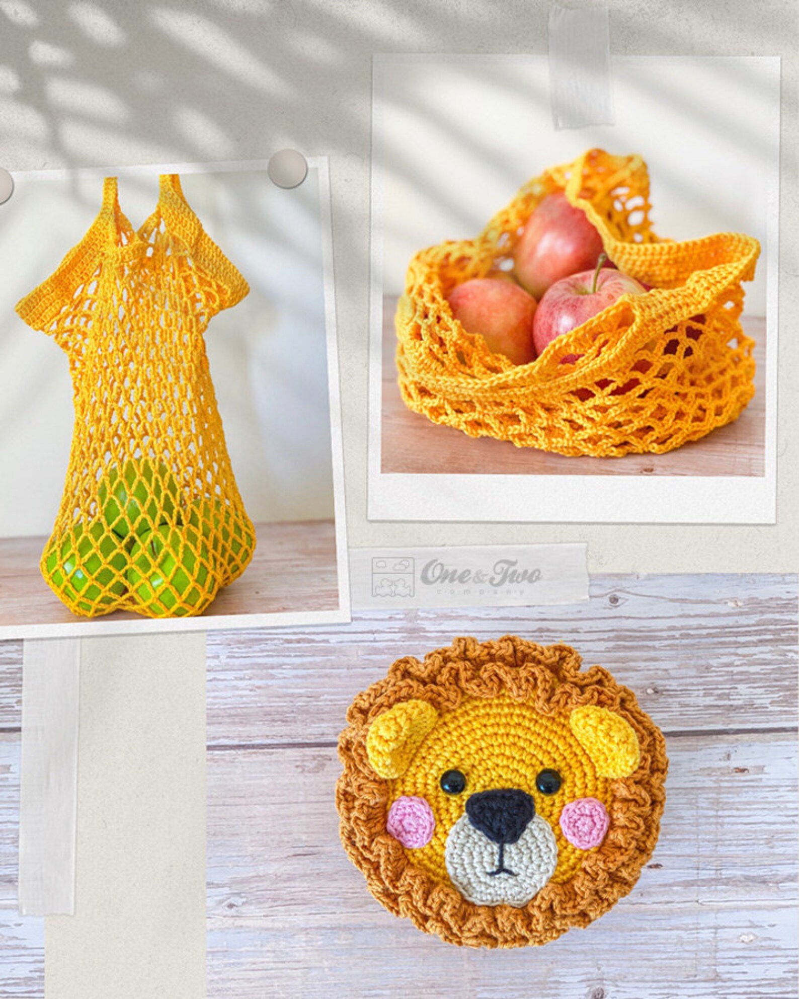 Crochet Pattern Bag PDF Crochet Pattern Safari Folding Shopping Bags ...