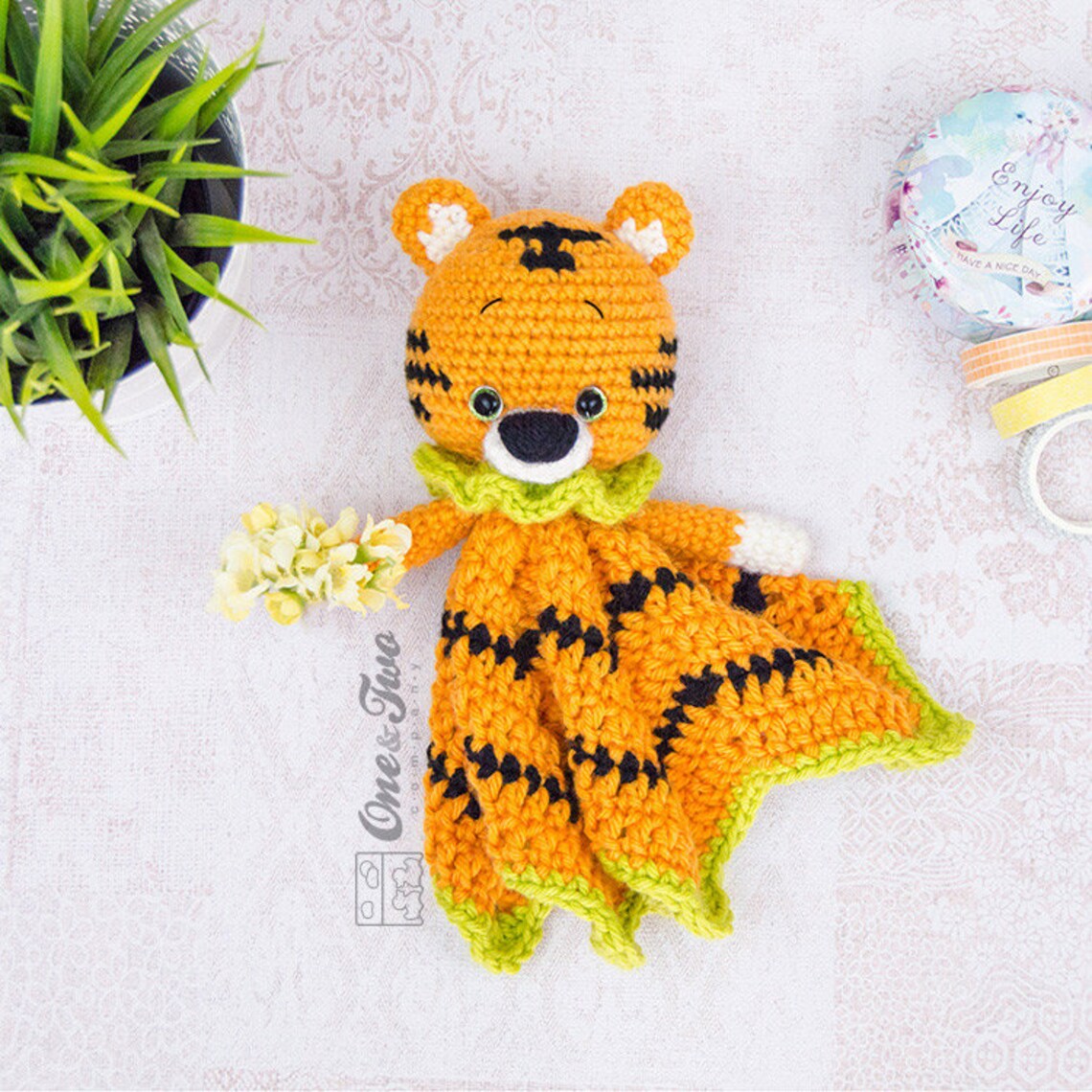 Lovey Crochet Pattern Tiger PDF Security Blanket Tutorial - Etsy
