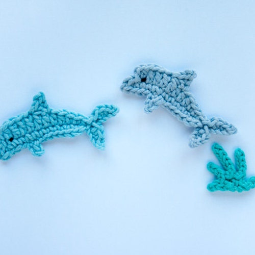 Dolphin Applique PDF Crochet Pattern Instant Download - Etsy