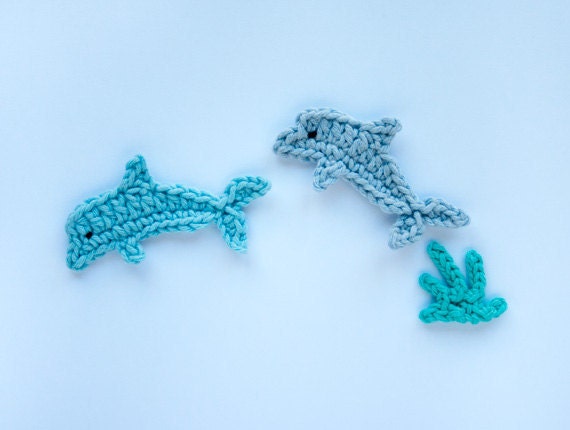 Dolphin Applique PDF Crochet Pattern Instant Download | Etsy UK
