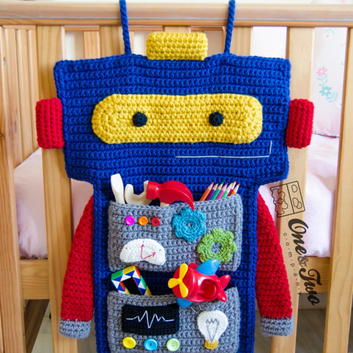 Robot Organizer Crochet Pattern · Car Toy Storage Amigurumi · PDF ...