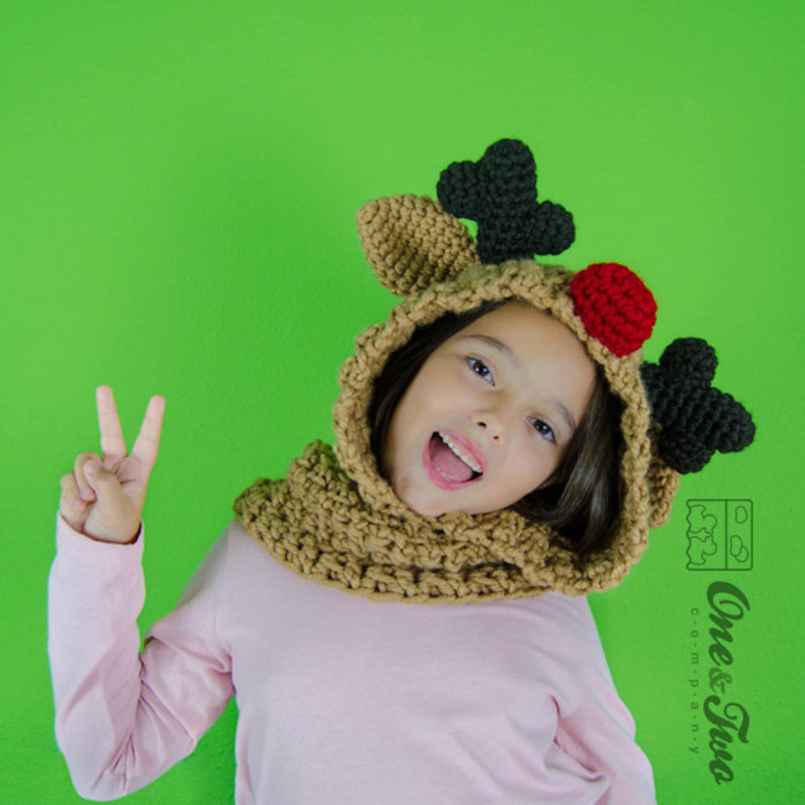 Reindeer and Moose Hood PDF Crochet Pattern 3 Sizes - Etsy