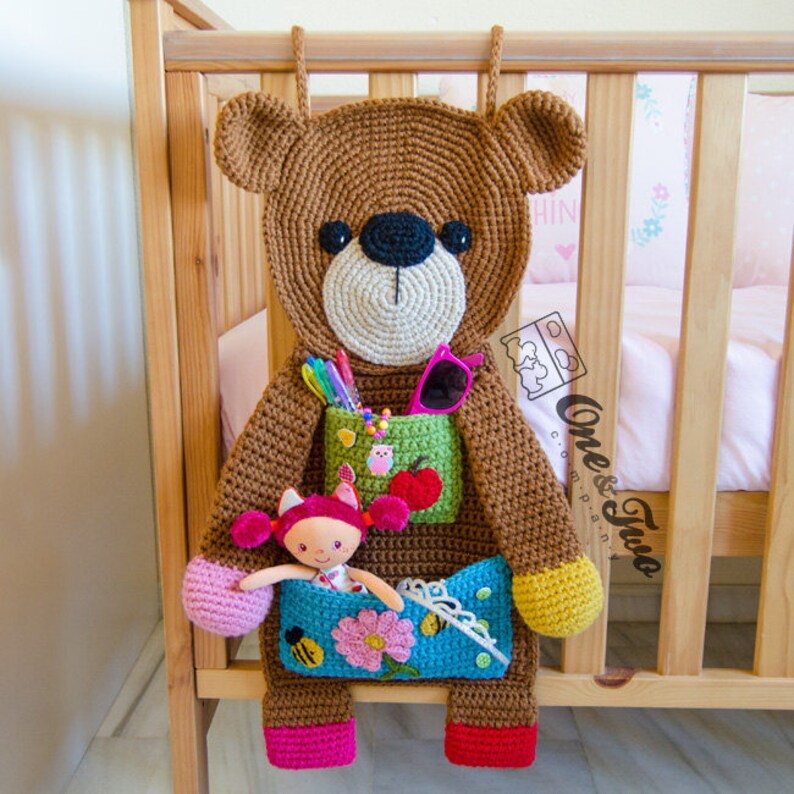Bear Organizer Crochet Pattern · Car Toy Storage Amigurumi · PDF ...