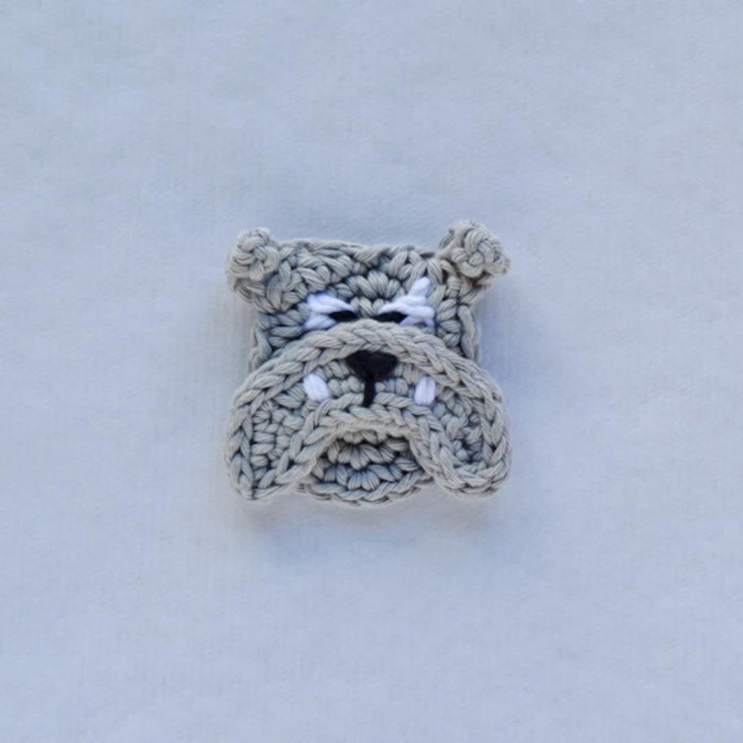 Instant Download PDF Crochet Pattern English Bulldog Applique Text ...
