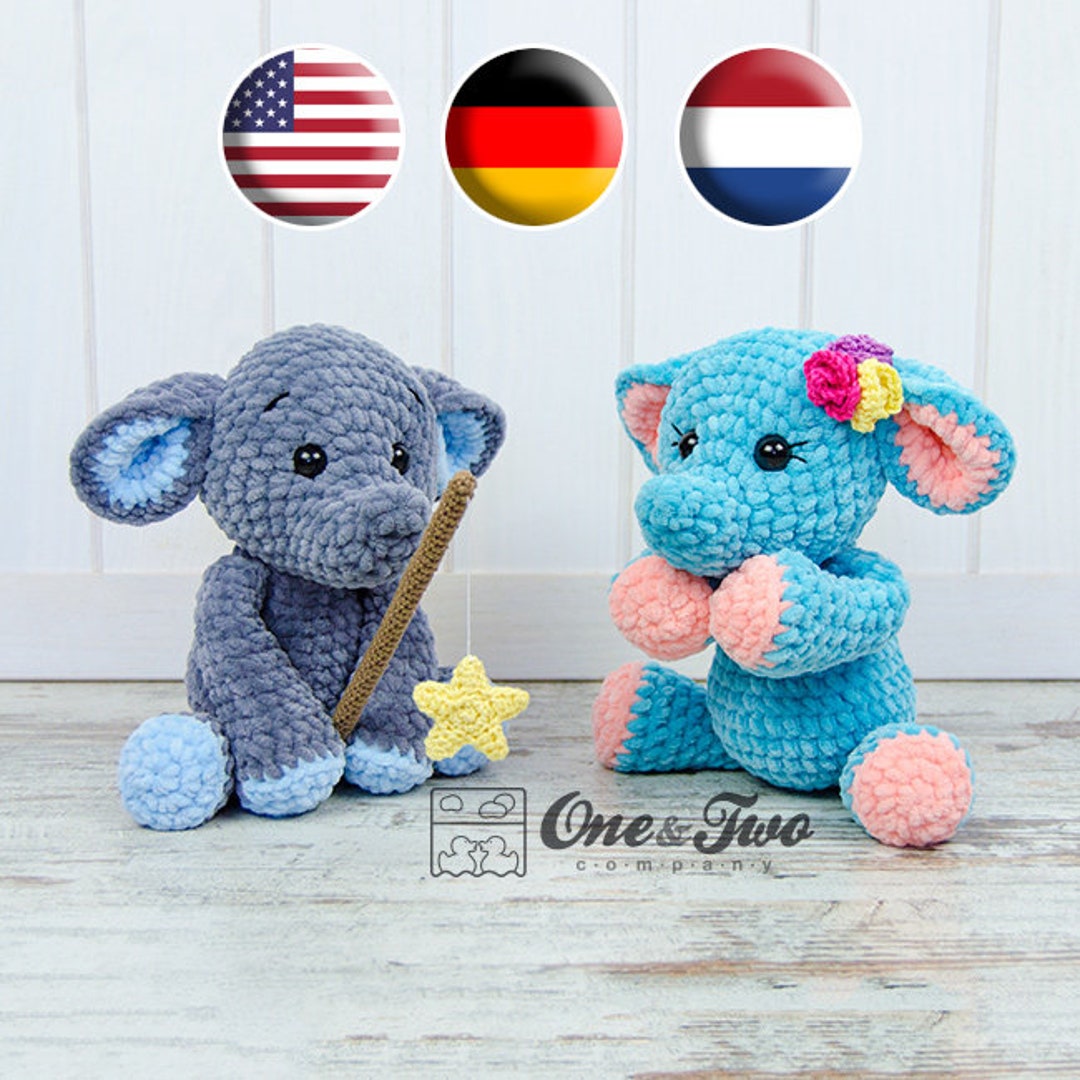 Crochet PATTERN - Enzo the Tiny Elephant Amigurumi - Plushie Pattern ...
