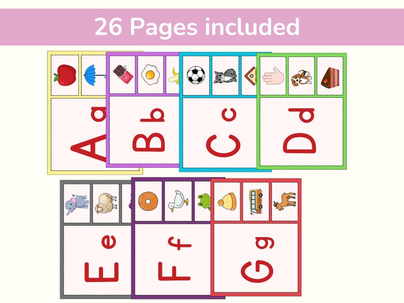 Alphabet Matching Game Printable Letter Activity Preschool Phonics ...