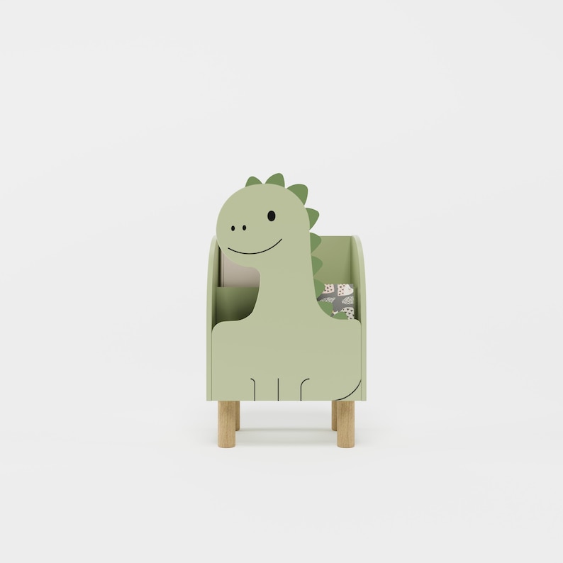 Montessori Dinosaur Bookcase – MDF Decorative Children's Room Storage ...