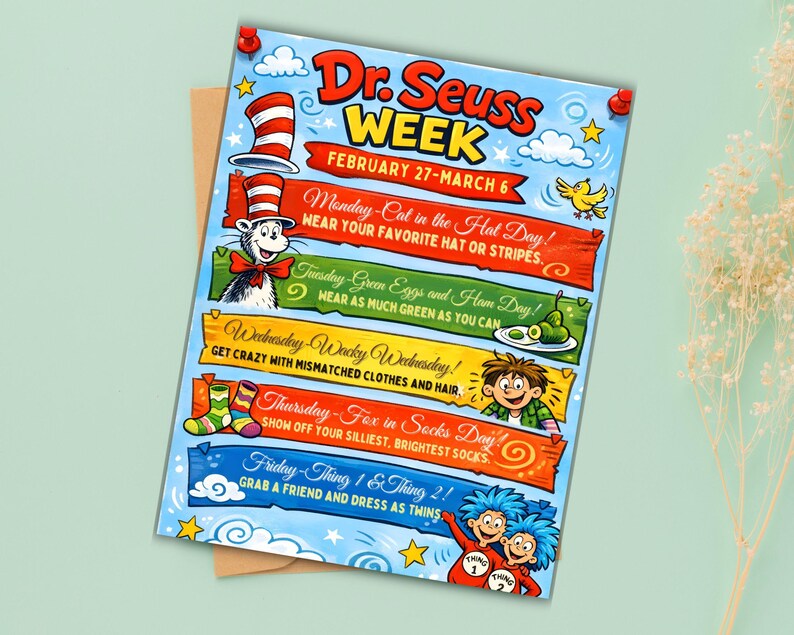 Editable Dr. Seuss Template | School Reading Flyer | Printable ...