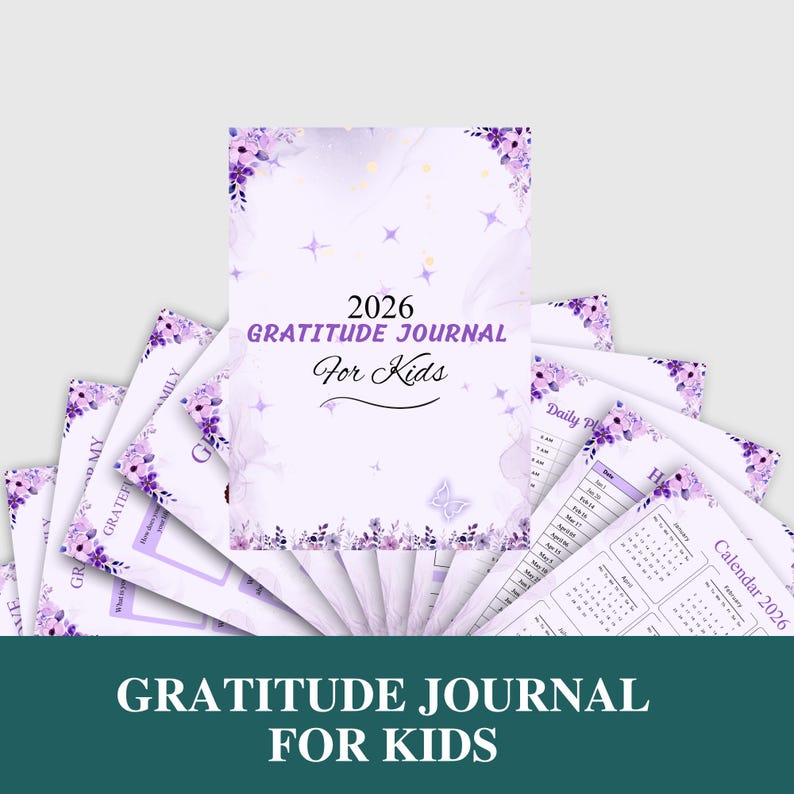 Gratitude Journal for Kids: Mindfulness Workbook, Editable in Canva ...