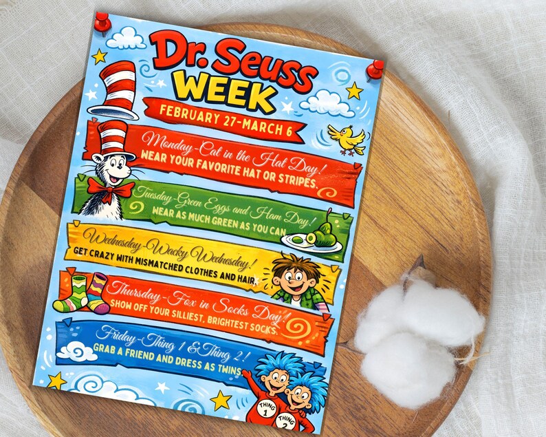 Editable Dr. Seuss Template | School Reading Flyer | Printable ...